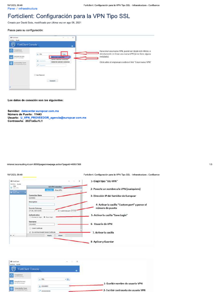 Forticlient_Configuración Para La VPN Tipo SSL | PDF