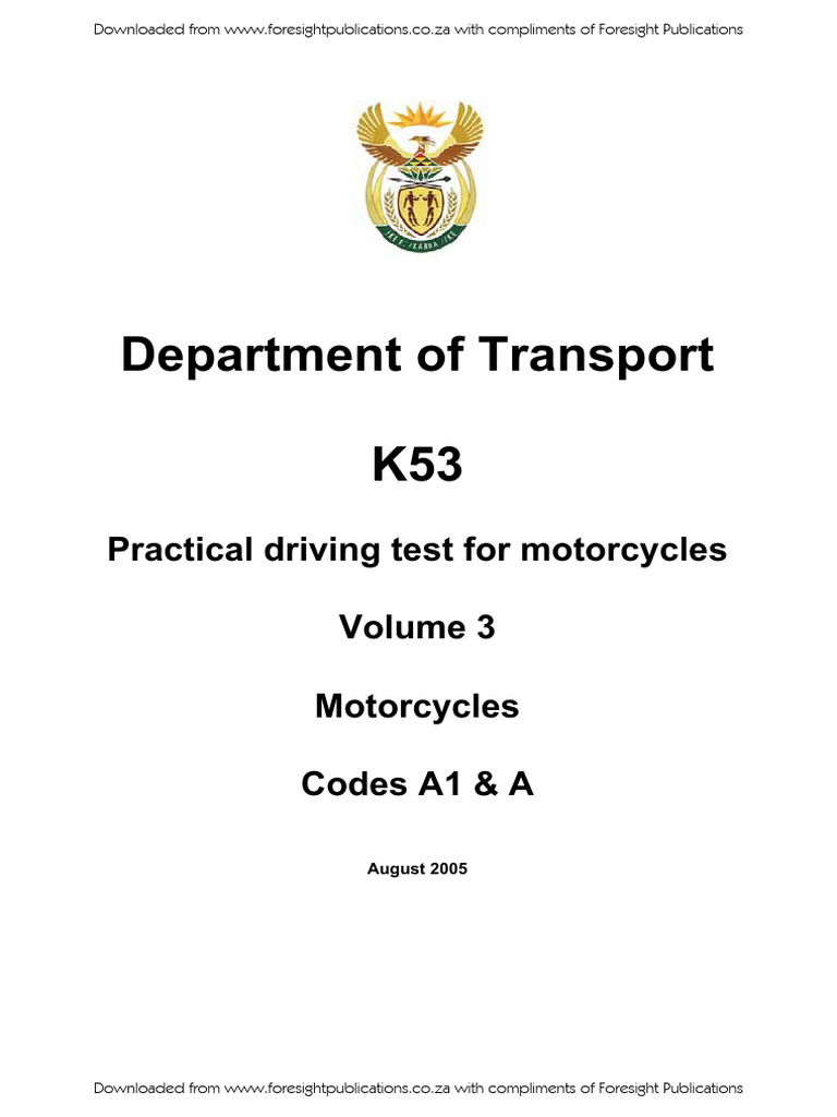 K53 Vol 3 | PDF | Driver's License | Manual Transmission