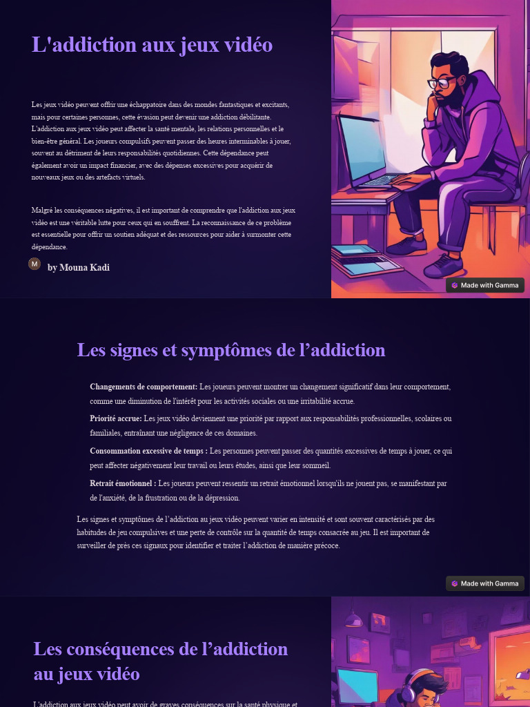 Comprendre l'addiction aux jeux vidéo | PDF | Jeu pathologique ...