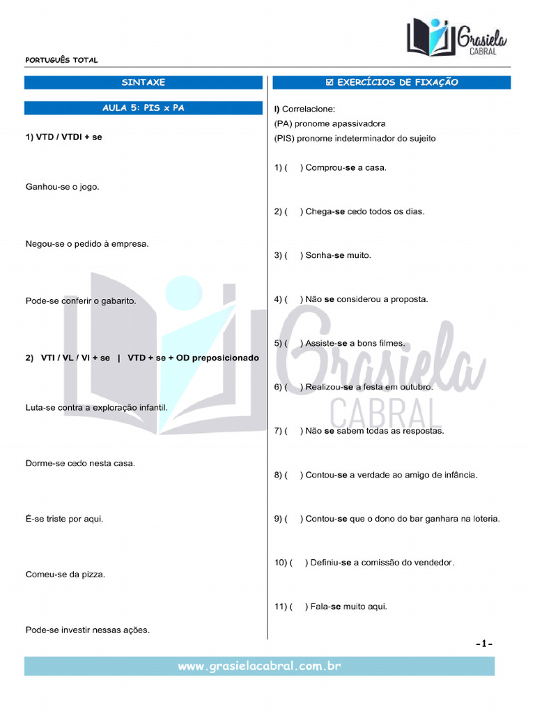 PT Aula 5 Pis X Pa Aluno Ok | PDF