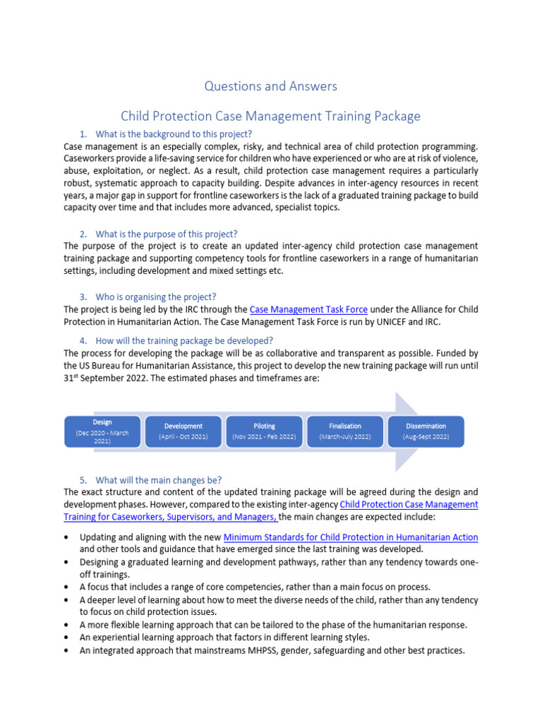 CPCM Training Package Qa - English | PDF | Learning | Child Protection