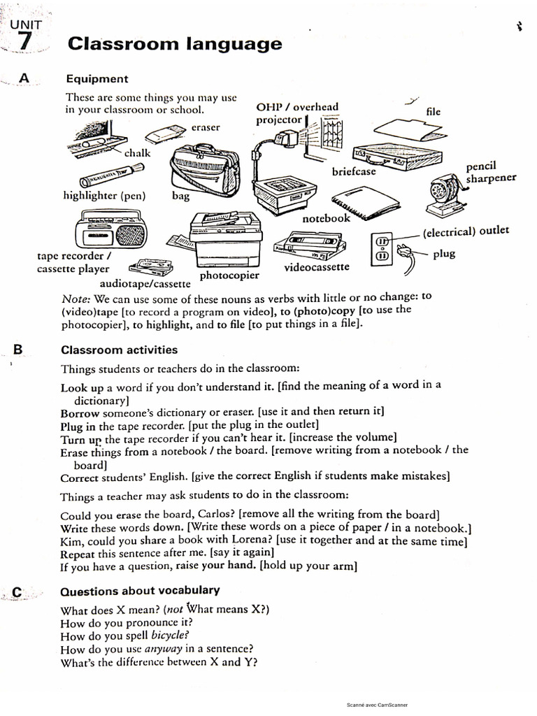Classroom Language | PDF