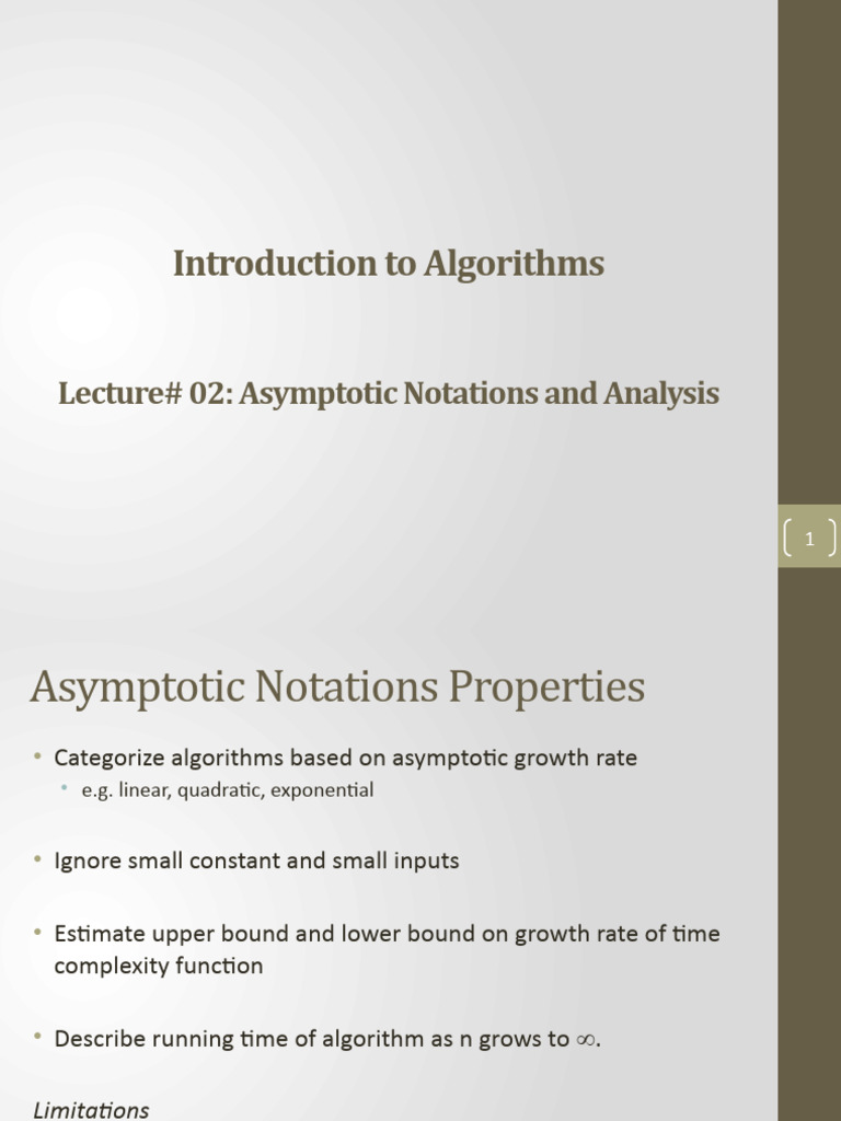 Asymptotic Notations | PDF | Time Complexity | Functions And Mappings