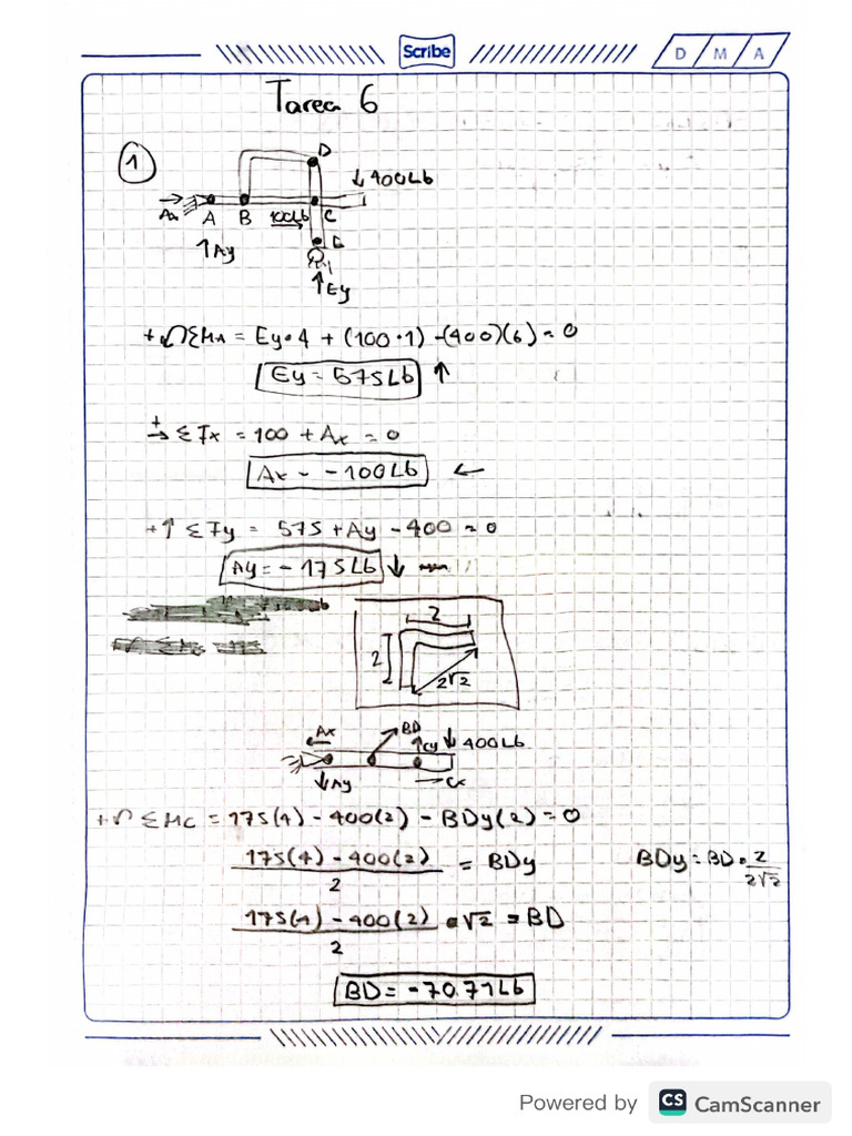 Tarea 6 Estática | PDF