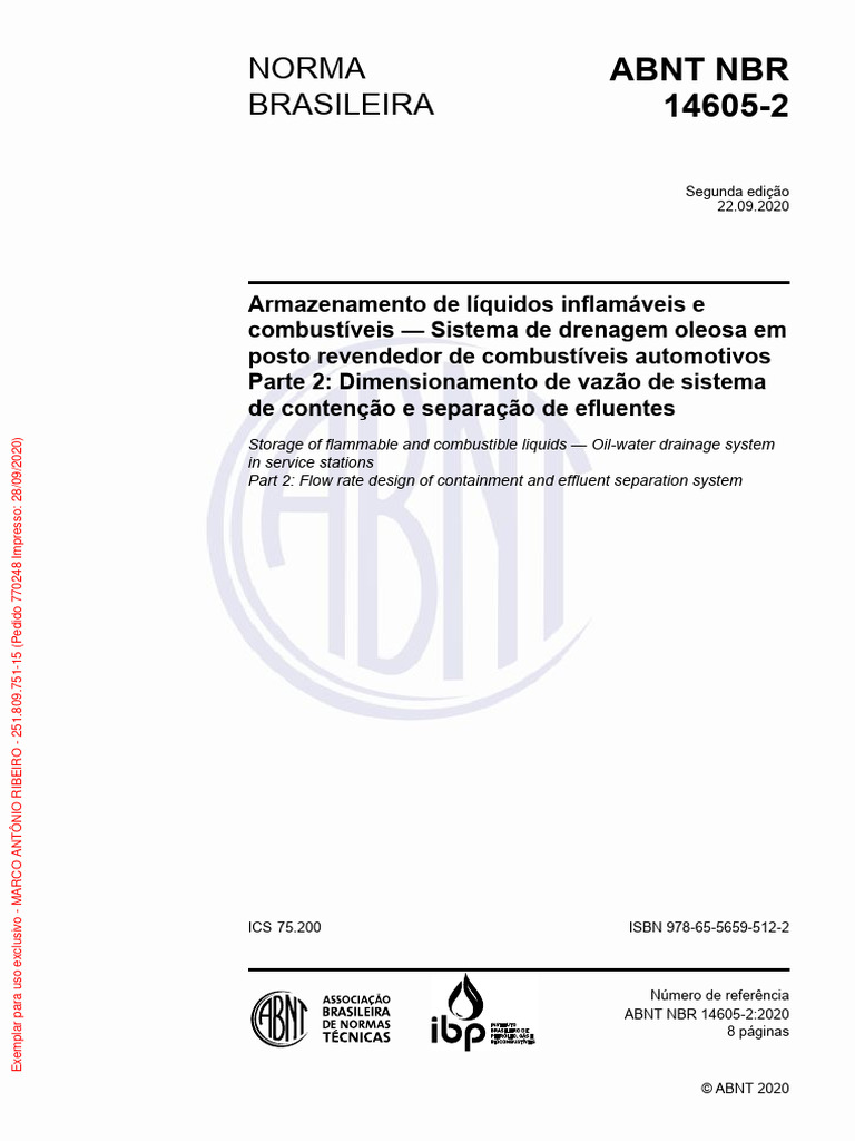 ABNT NBR 14605-2 - Desempenho e Dimensionamento de Vazão CSAO | Download grátis PDF | Chuva ...