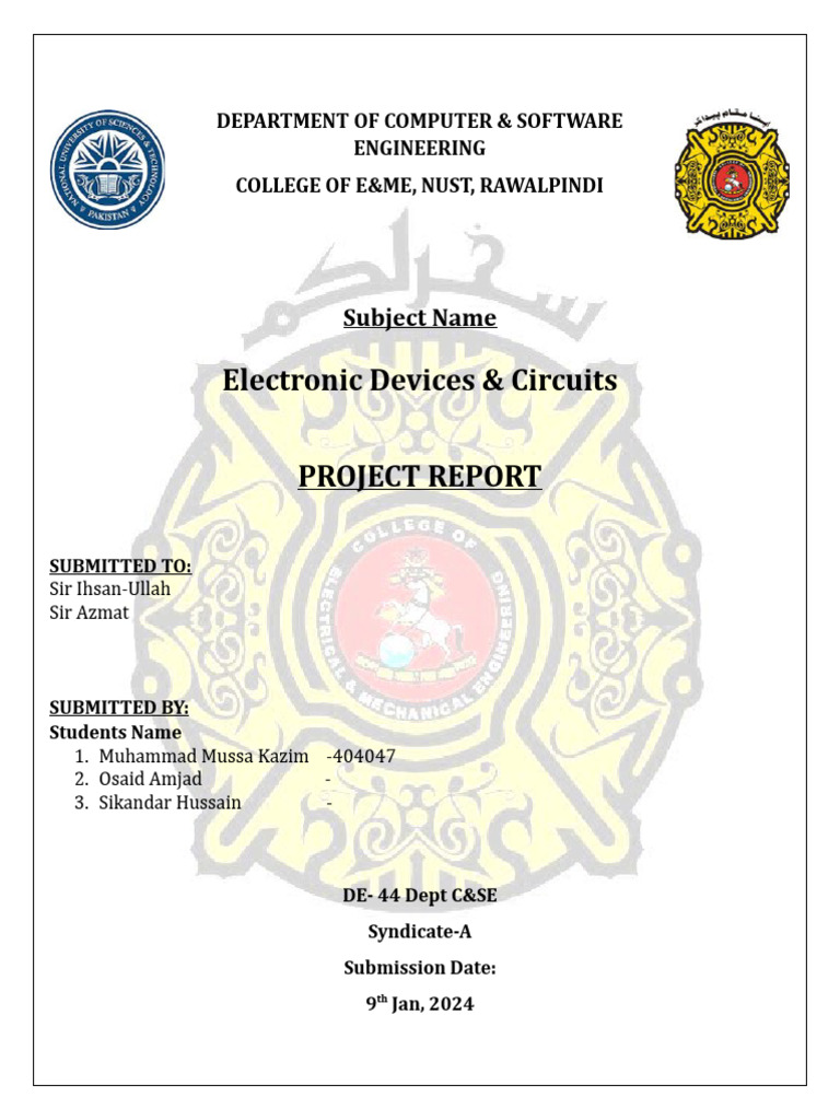 EDC Project Report | PDF | Rectifier | Direct Current