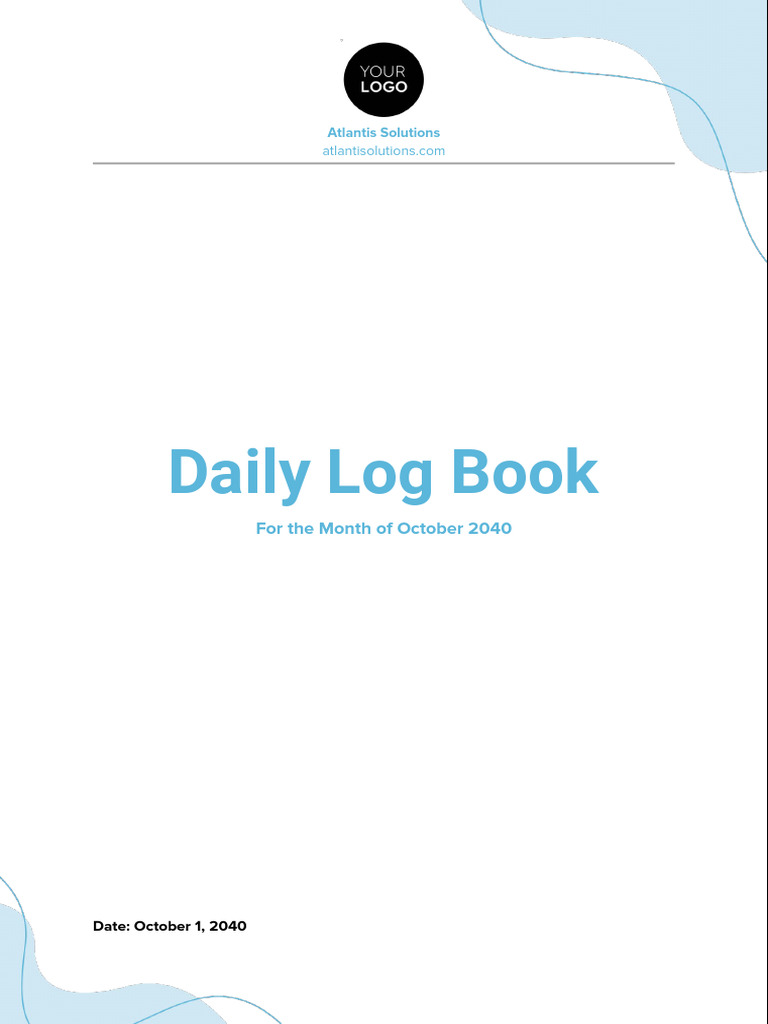 Daily Log Book: For The Month of October 2040 | PDF | Politics | Law