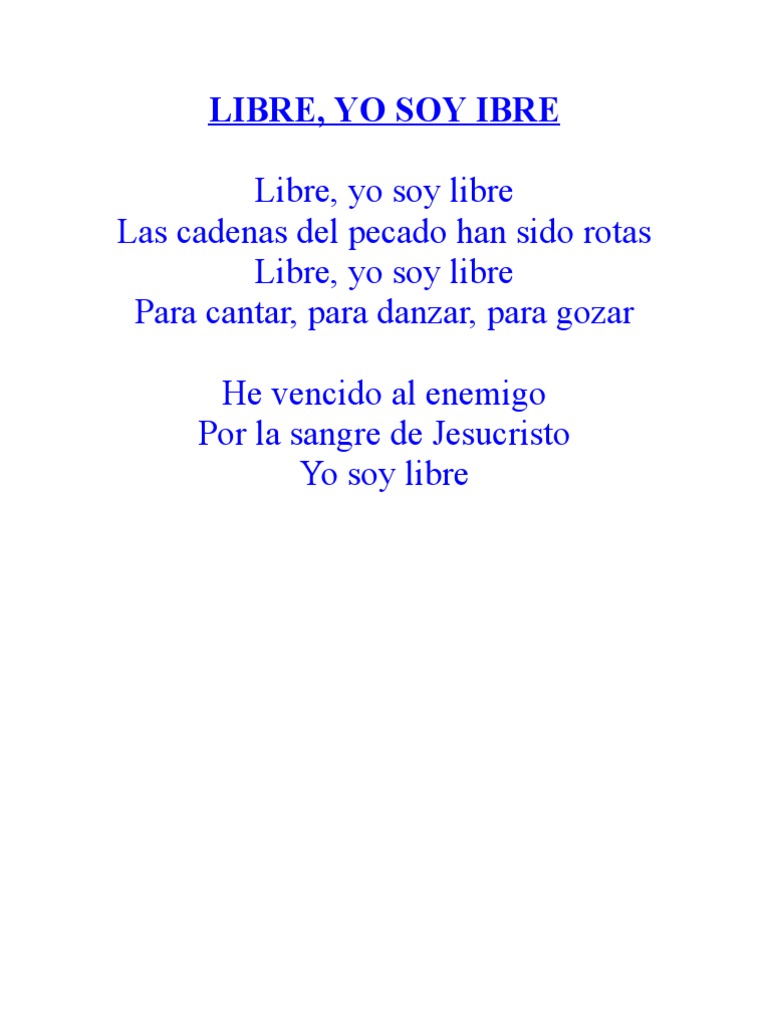 Libre Yo Soy Libre | PDF