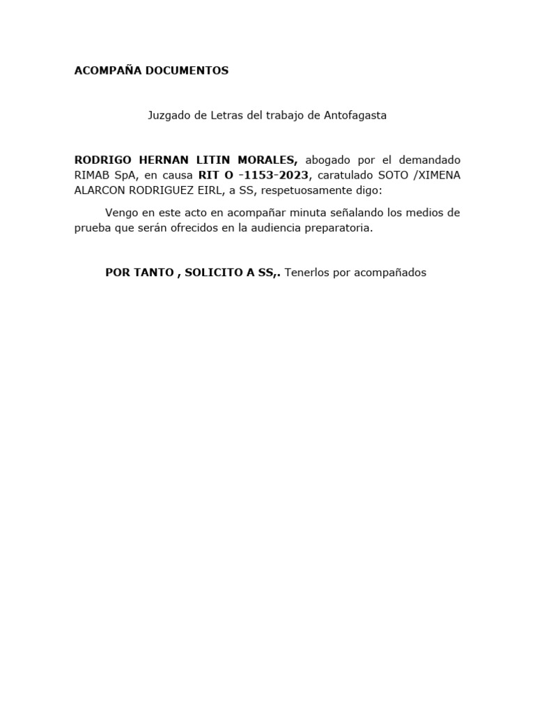 Acompaña Documentos | PDF | Derecho