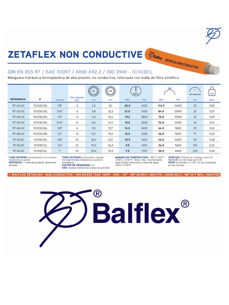 10.1030L MANG. BALFLEX R7 NO CONDUCTIVA | PDF