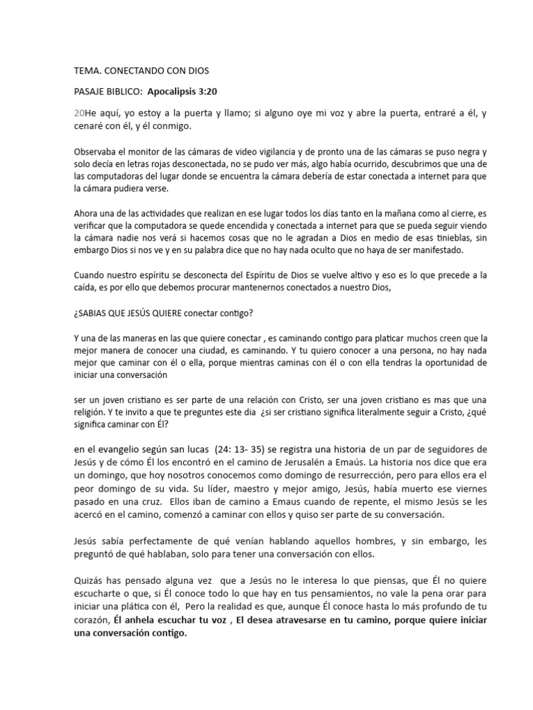 Conecta con Dios: Camina y Cena | PDF | Jesús | Cristo (título)