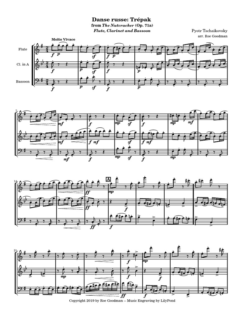Trepak | PDF | Compositions | Woodwind Instruments