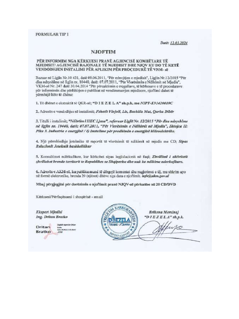 Formular Tip I 1 | PDF