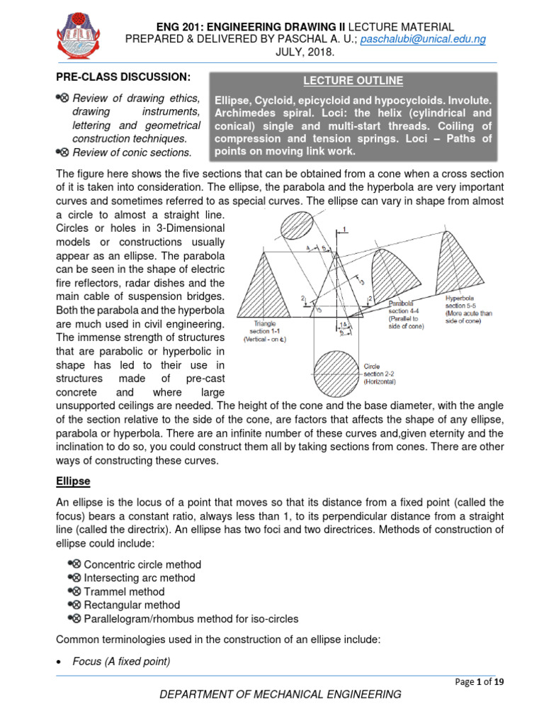 Eng 101 | PDF | Ellipse | Circle