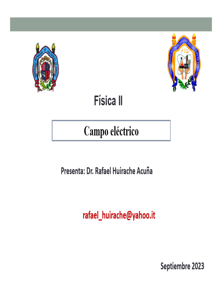 Unidad 2 Campo Electrico Teoria | PDF | Campo (física) | Fuerza