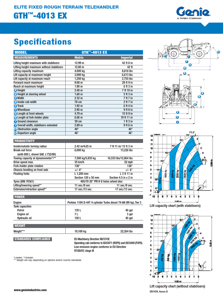 GTH4013 EX INGL+èS | PDF | Elevator | Vehicles