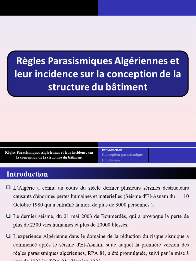 Règles Parasismiques Algériennes 2024 | PDF | Fondation (construction ...