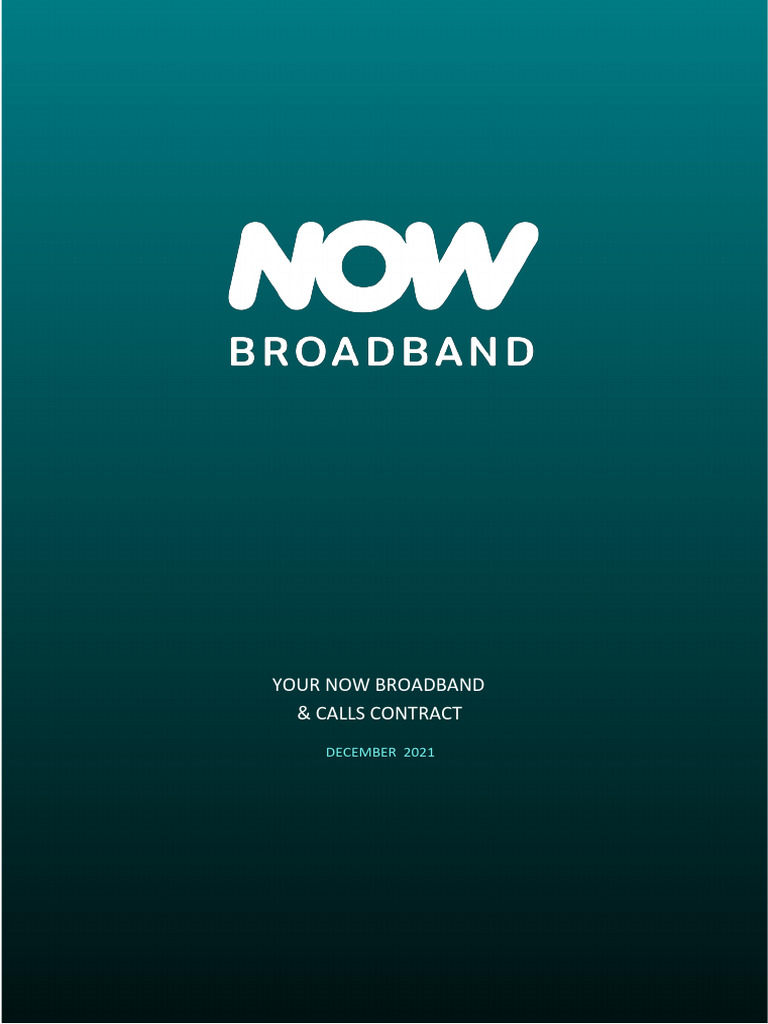 Now Broadband Contract Dec 21 | PDF | Credit Card | Payments