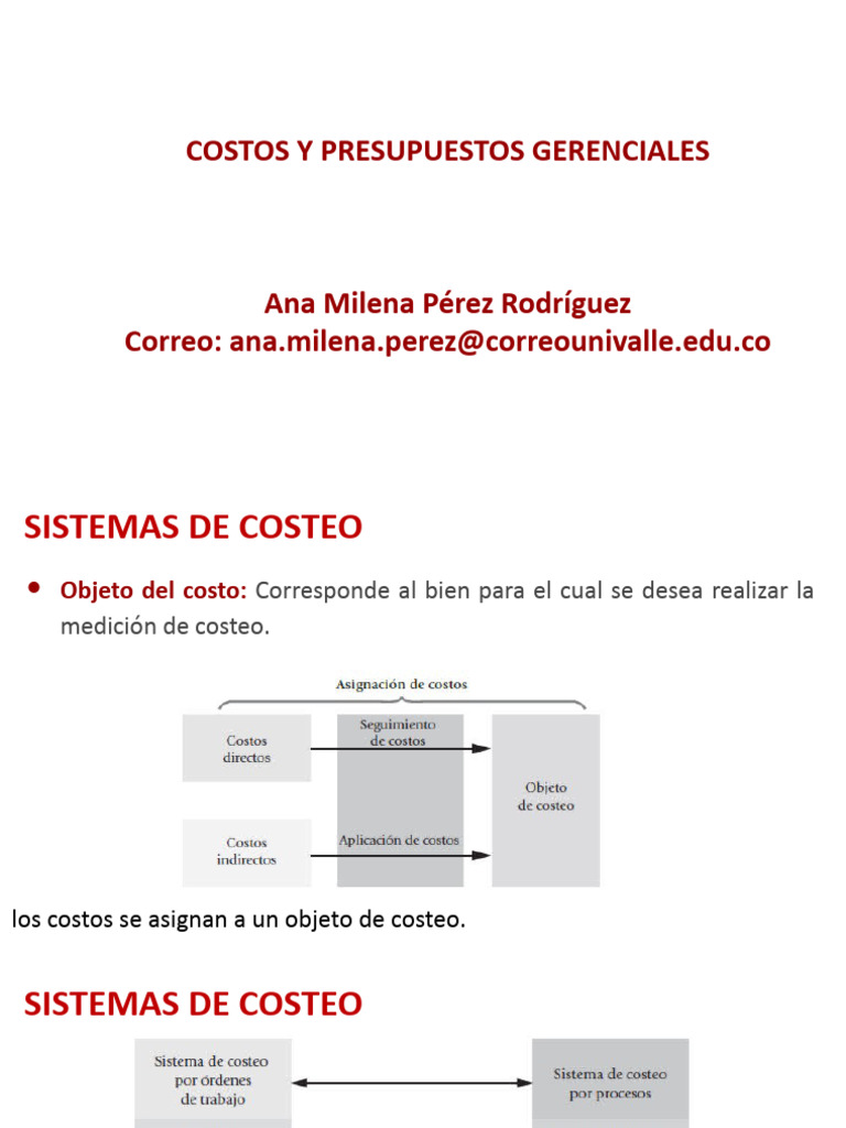 Costos y Presupuestos | PDF | Presupuesto | Negocios económicos