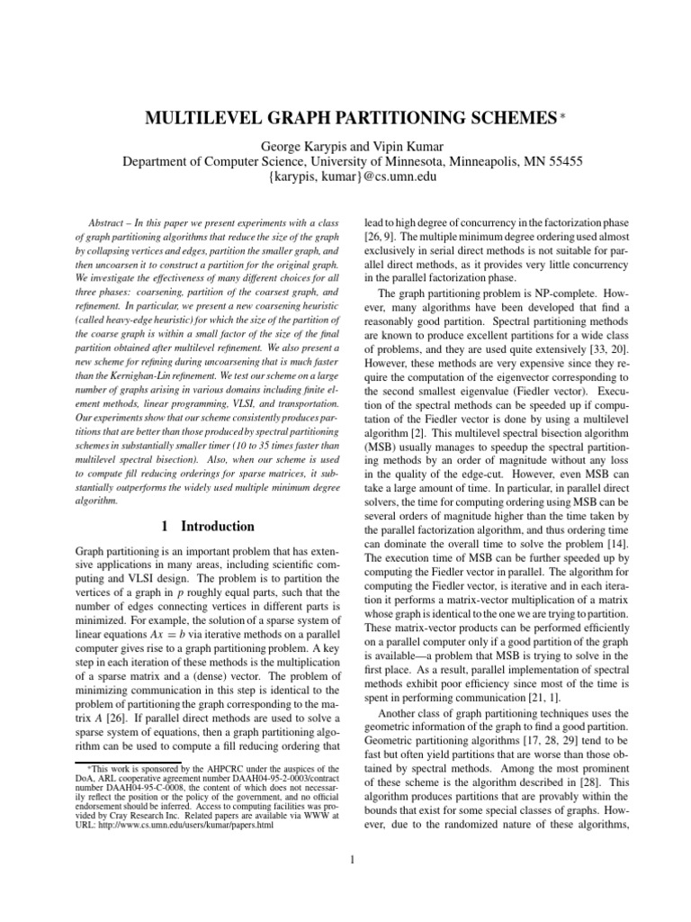 Multilevel Graph Partitioning Schemes | PDF | Vertex (Graph Theory ... Multilevel Graph Partitioning Schemes | PDF | Vertex (Graph Theory ...
