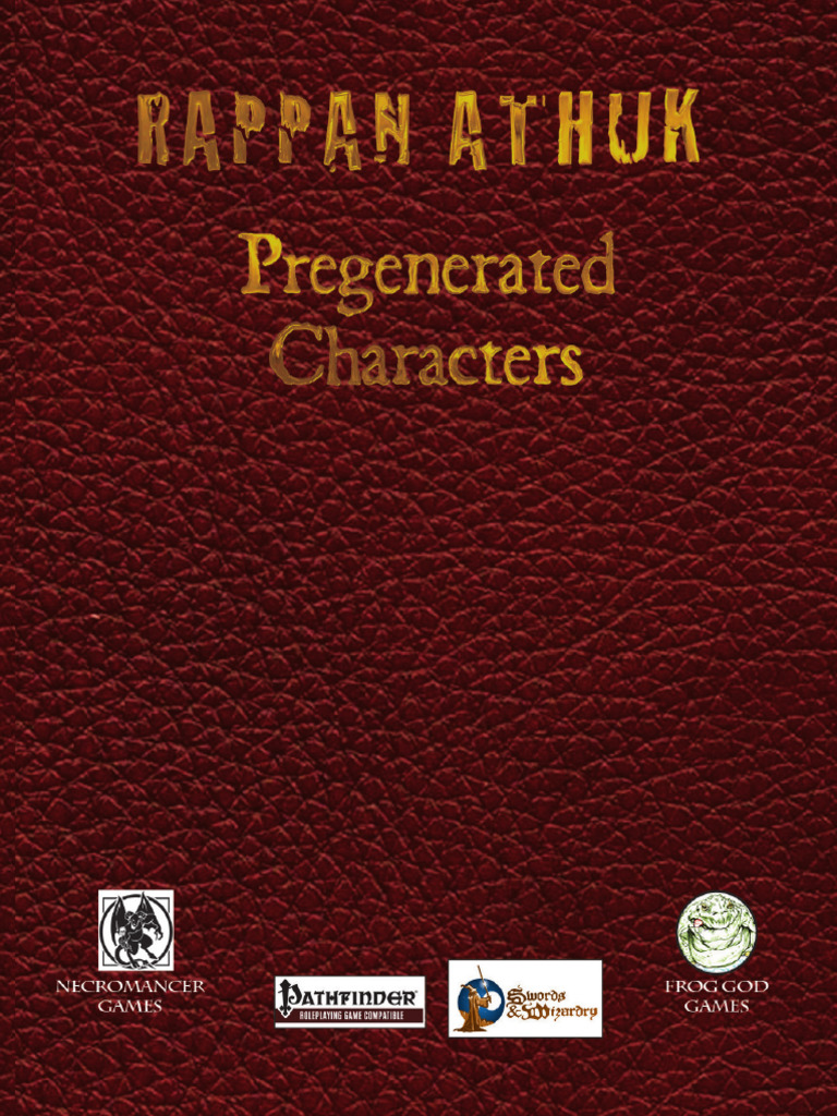 Rappanathukpregeneratedcharacterspfandsandw | PDF | D20 System