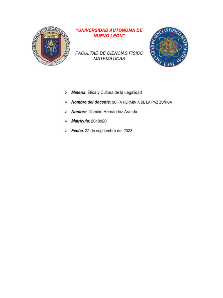 EV1.2 Etica y Cultura de La Legalidad | PDF | Autoritarismo | Dictadura