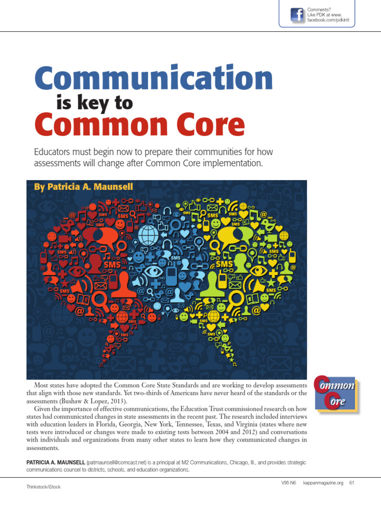 Communication Is Key To Common Core | PDF | Teachers | Communication