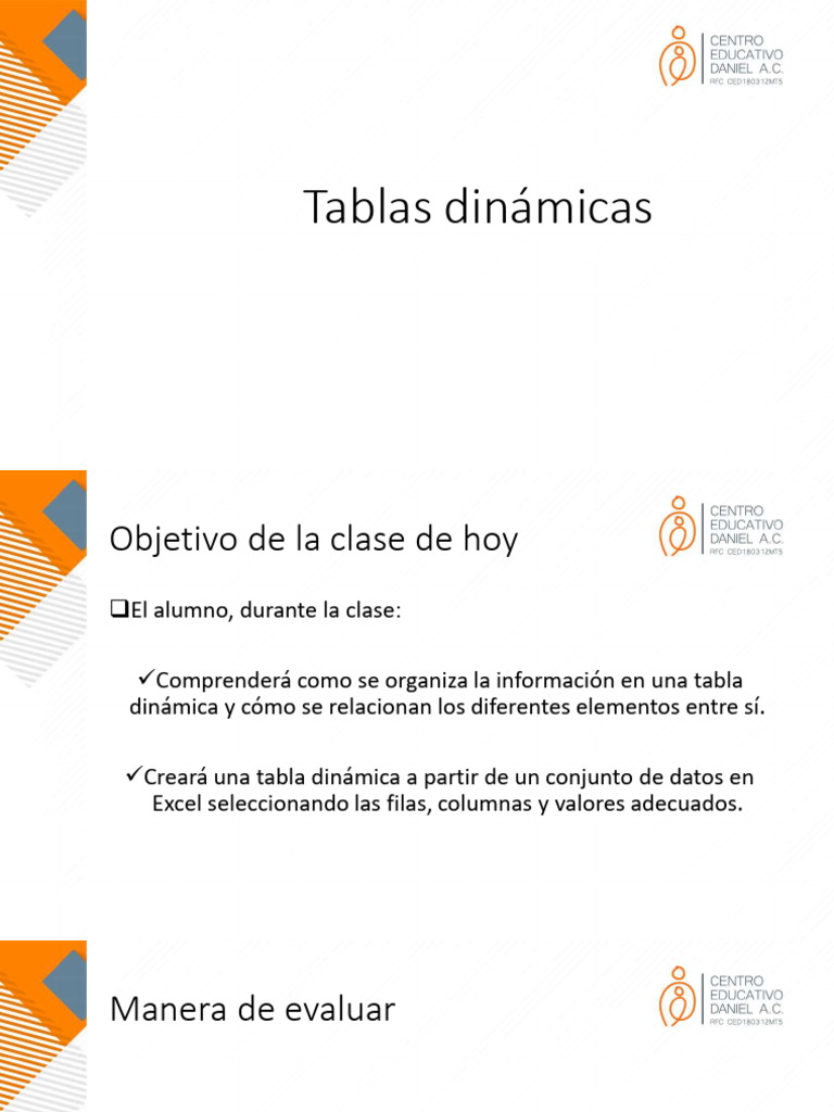 Tablas Dinamicas | PDF