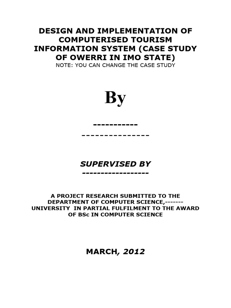 Tourism System Design for Owerri | PDF | Databases | Tourism