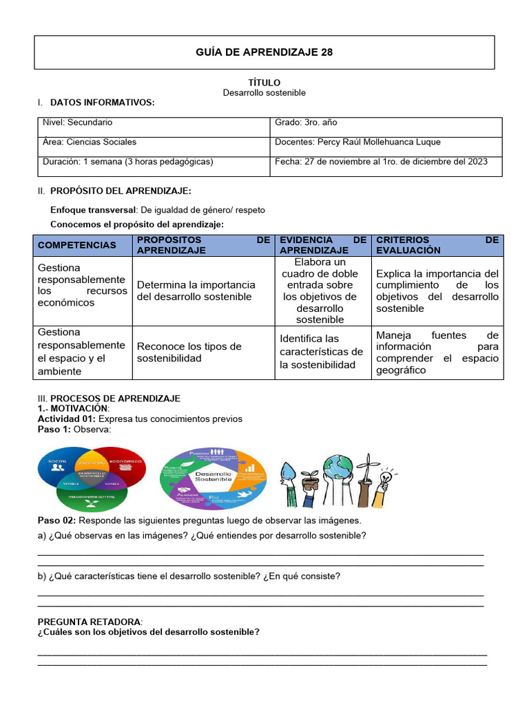 Guia CCSS 3ro | Descargar gratis PDF | Sustentabilidad | Desarrollo sostenible