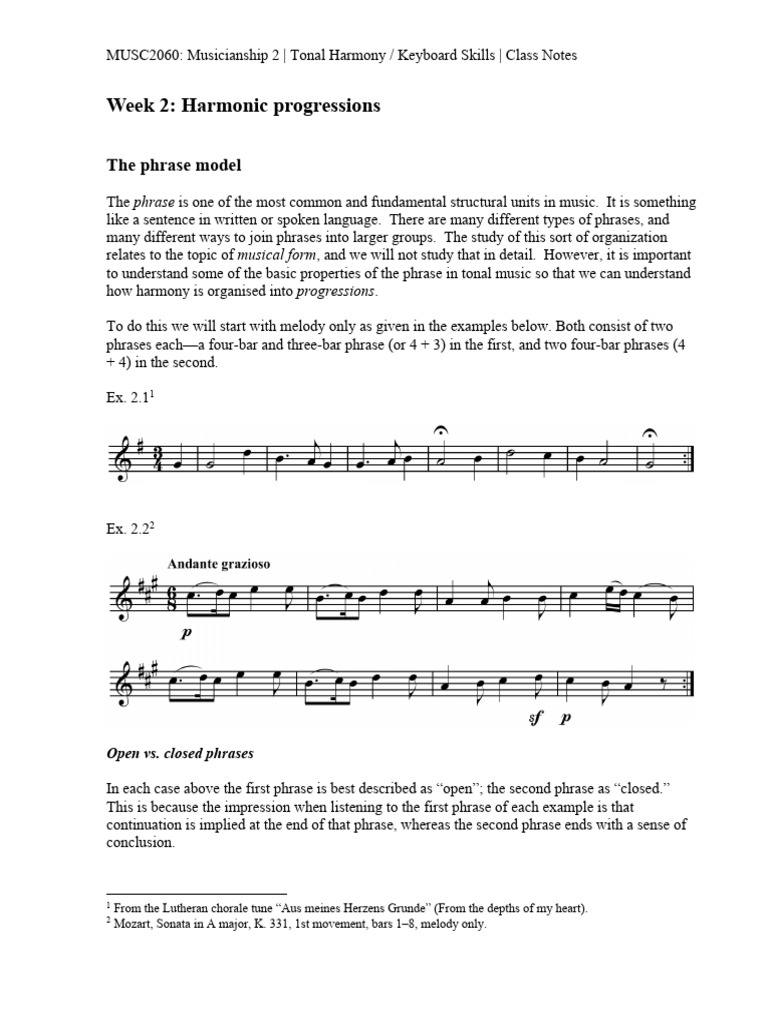Harmonic Progressions in Tonal Music | PDF | Harmony | Chord (Music)
