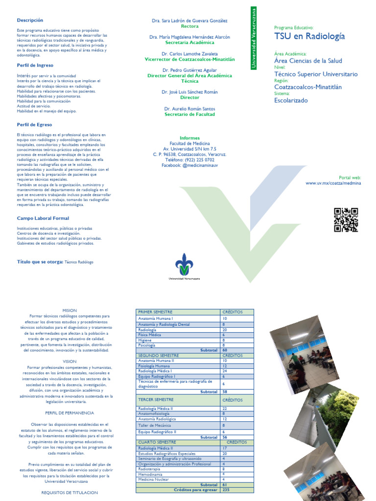 Programa de TSU en Radiología | PDF | Radiología | Medicina