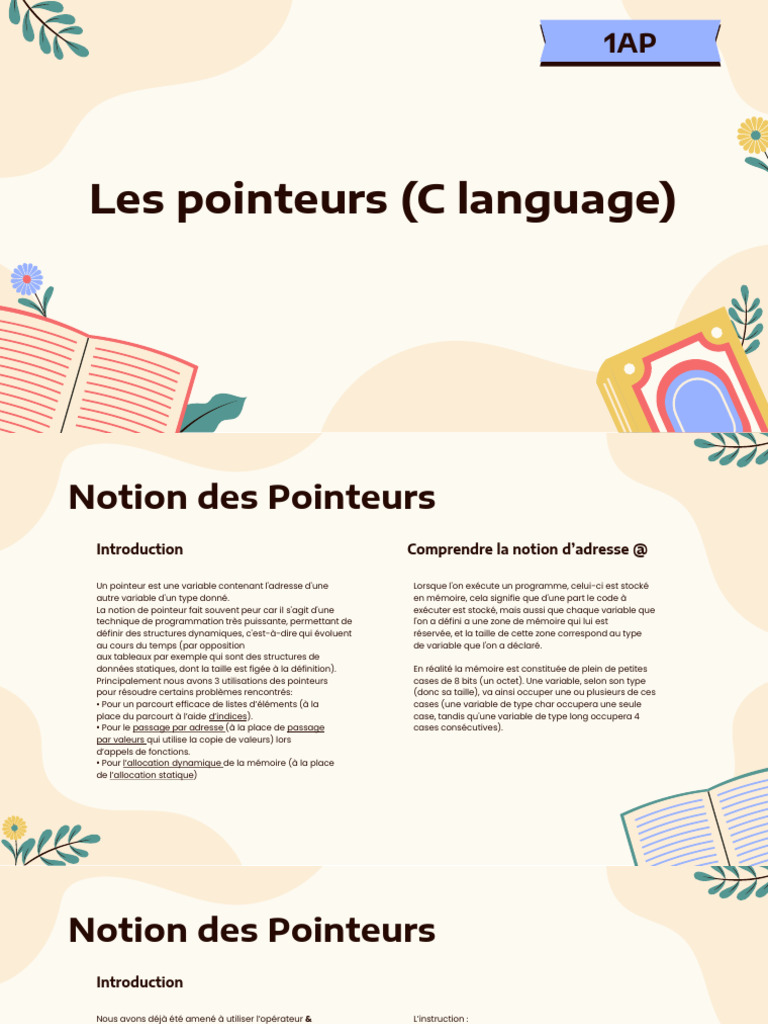 Pointeurs Structures Chaine | PDF | Pointeur (programmation) | Variable (informatique)