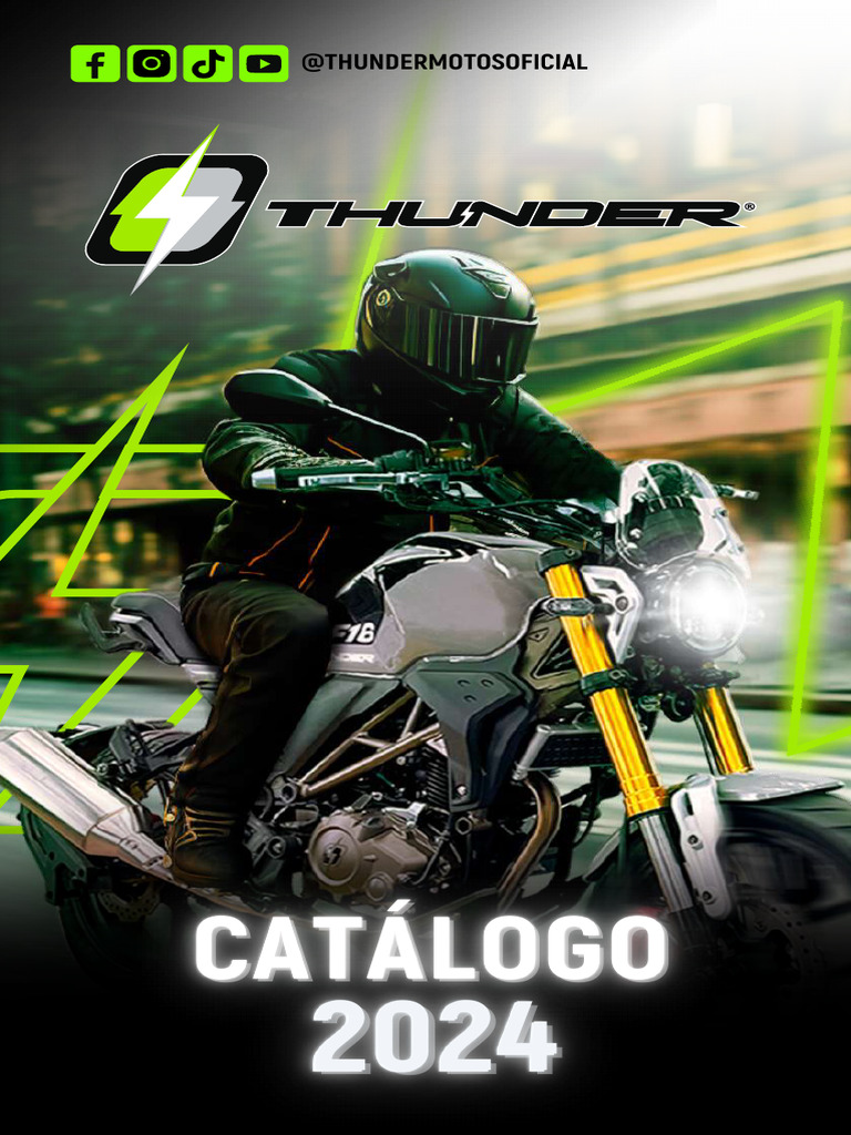 Catálogo Thunder Motos 2024 | PDF | Caballo de fuerza | Motores