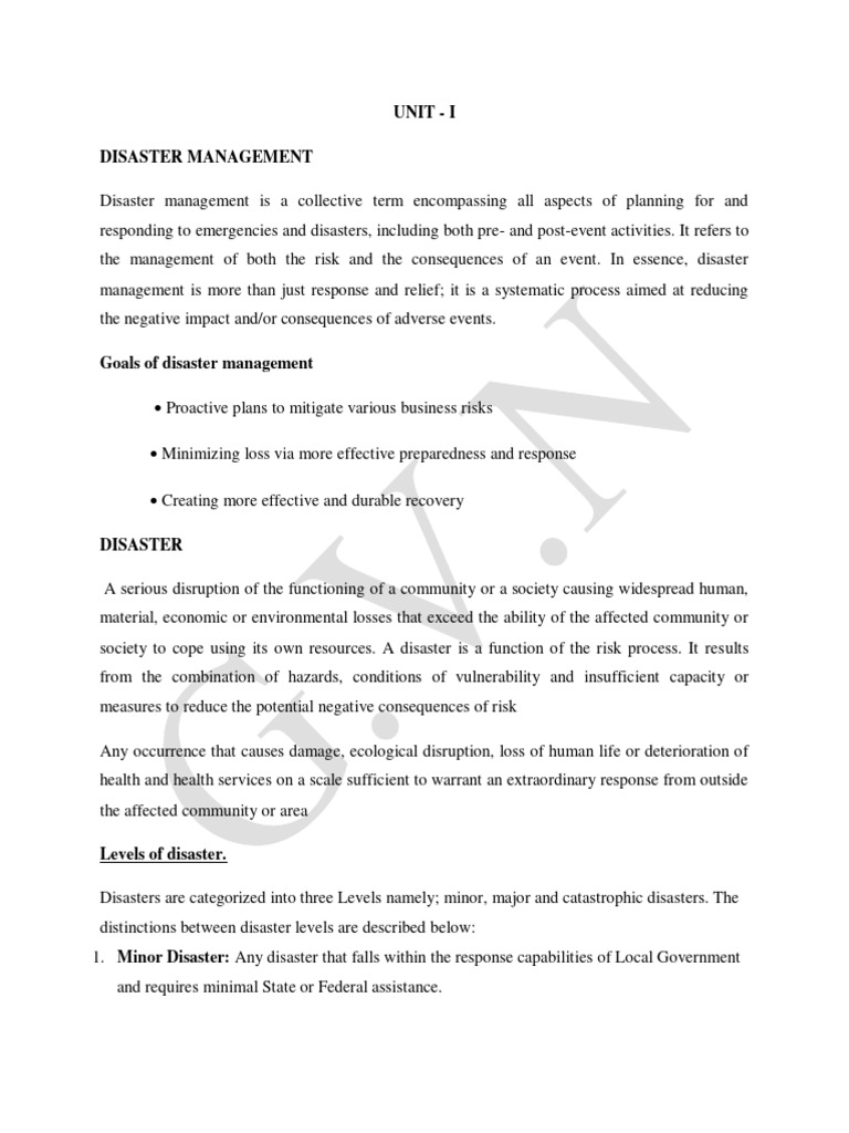 DPPM Unit - I | PDF | Hazards | Emergency Management