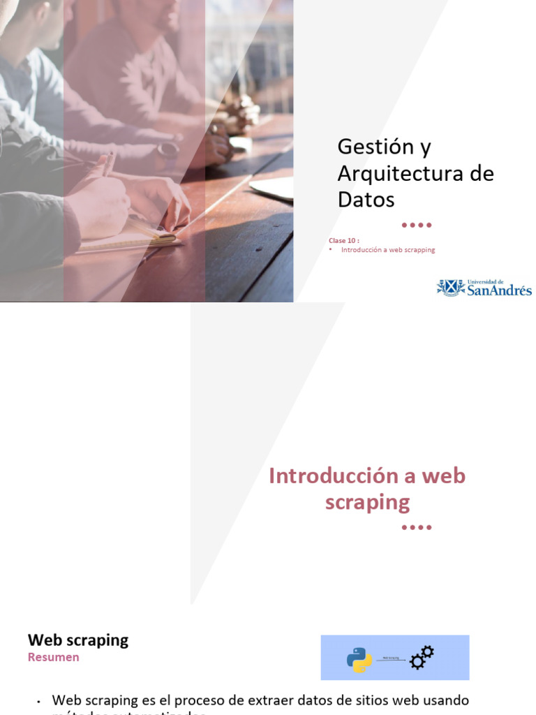 A512 UdeSA Gestión y Arquitectura de Datos Clase 10 Web Scraping 21052024 | PDF | Redes ...