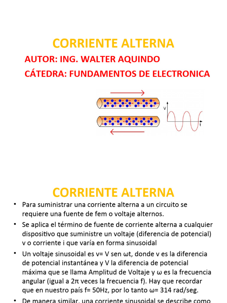 4-Corriente Alterna | PDF | Energia electrica | Inductor