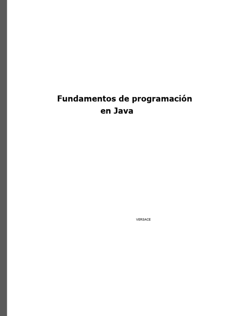 Fundamentos de Programcion en Java_unlocked | PDF | Java (lenguaje de programación) | Programación
