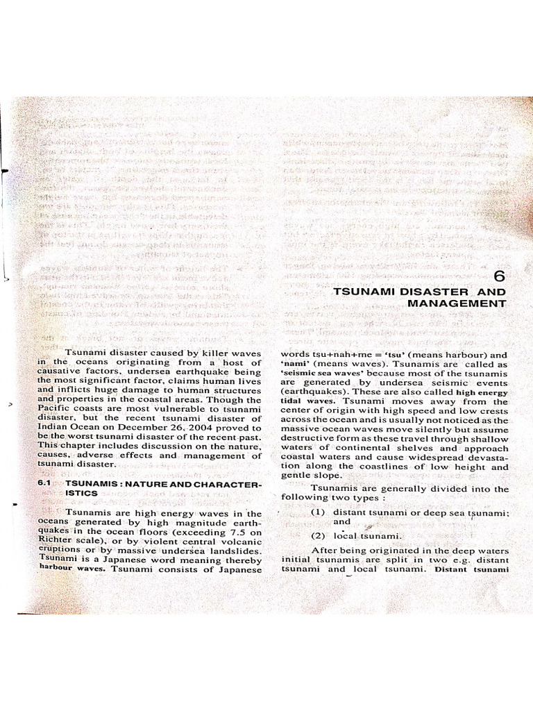 Tsunami Disaster and Management | PDF