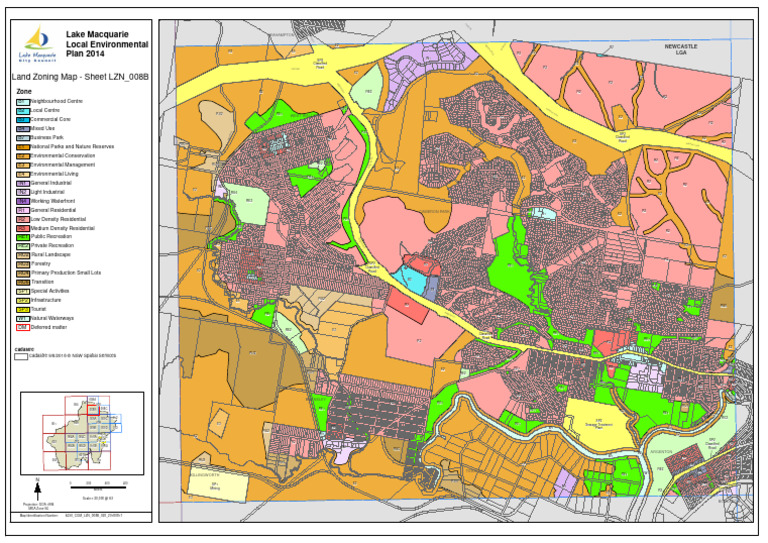 Lake Macquarie Local Environmental Plan 2014: Land Zoning Map - Sheet ...