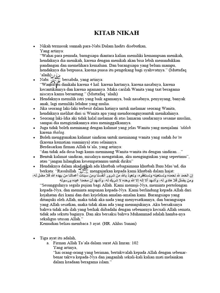 Kitab Nikah | PDF