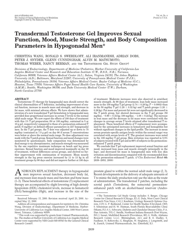 Jcem 2839 | PDF | Prostate Specific Antigen | Clinical Medicine