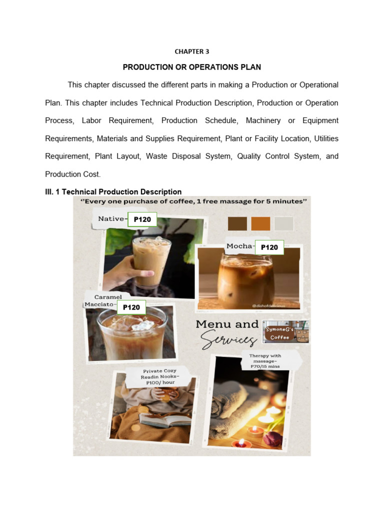 Business Plan Chapter 3 | PDF | Coffee | Waste