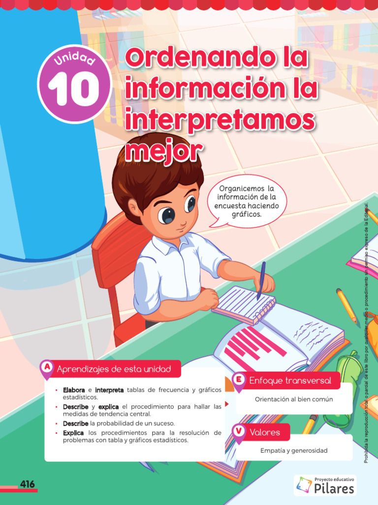 Matemática - 5to Grado - Unidad 10 (Sr) | PDF | Estadísticas | Porcentaje