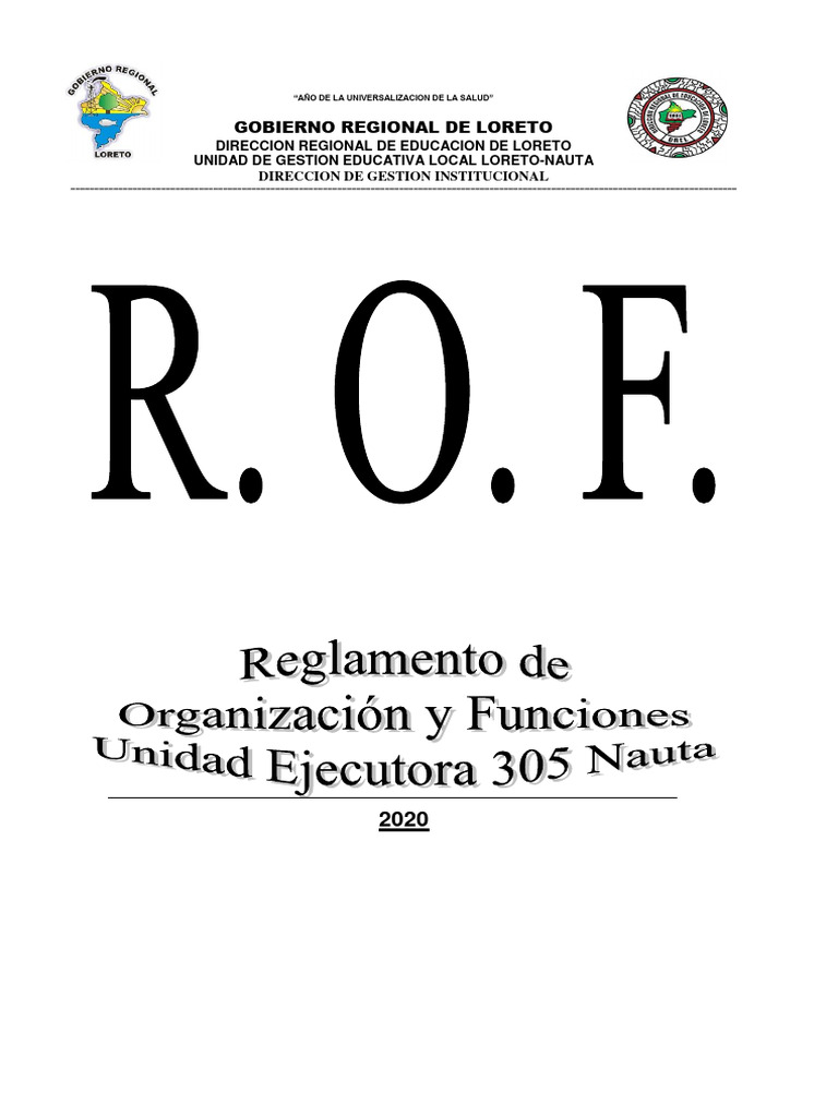 Rof 2020 PDF | PDF | Presupuesto | Institución