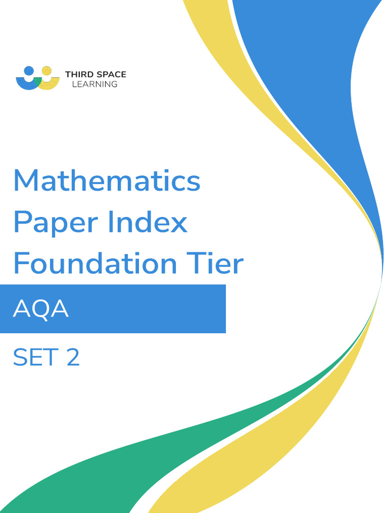 AQA Set 2 Foundation Paper Index | PDF | Area | Numbers