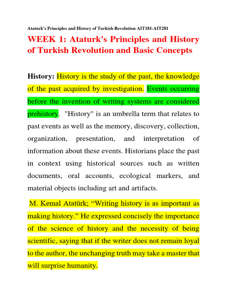 All Lessons With Some Questions | PDF | Mustafa Kemal Atatürk | Ottoman ...