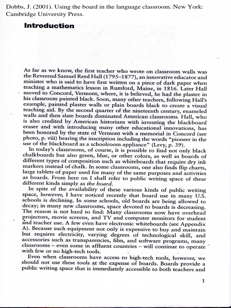 Using The Board - Introduction | PDF | Classroom