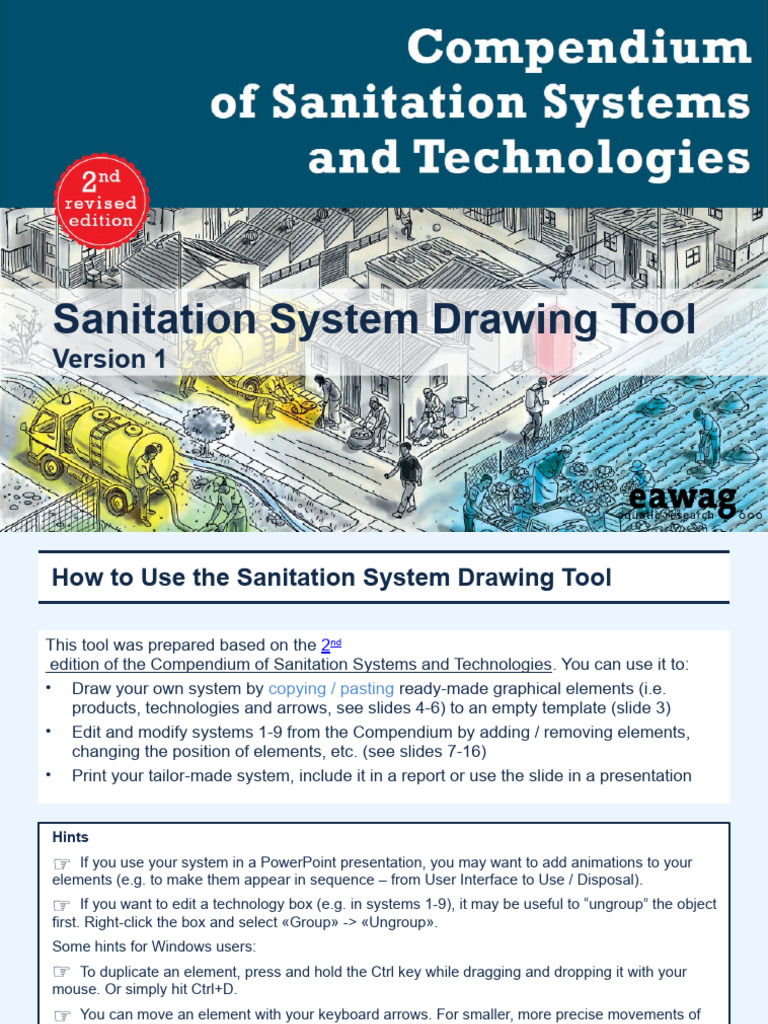 M1.3.4 I PPT I Sanitation_System_Drawing_Tool | PDF | Toilet | Biogas