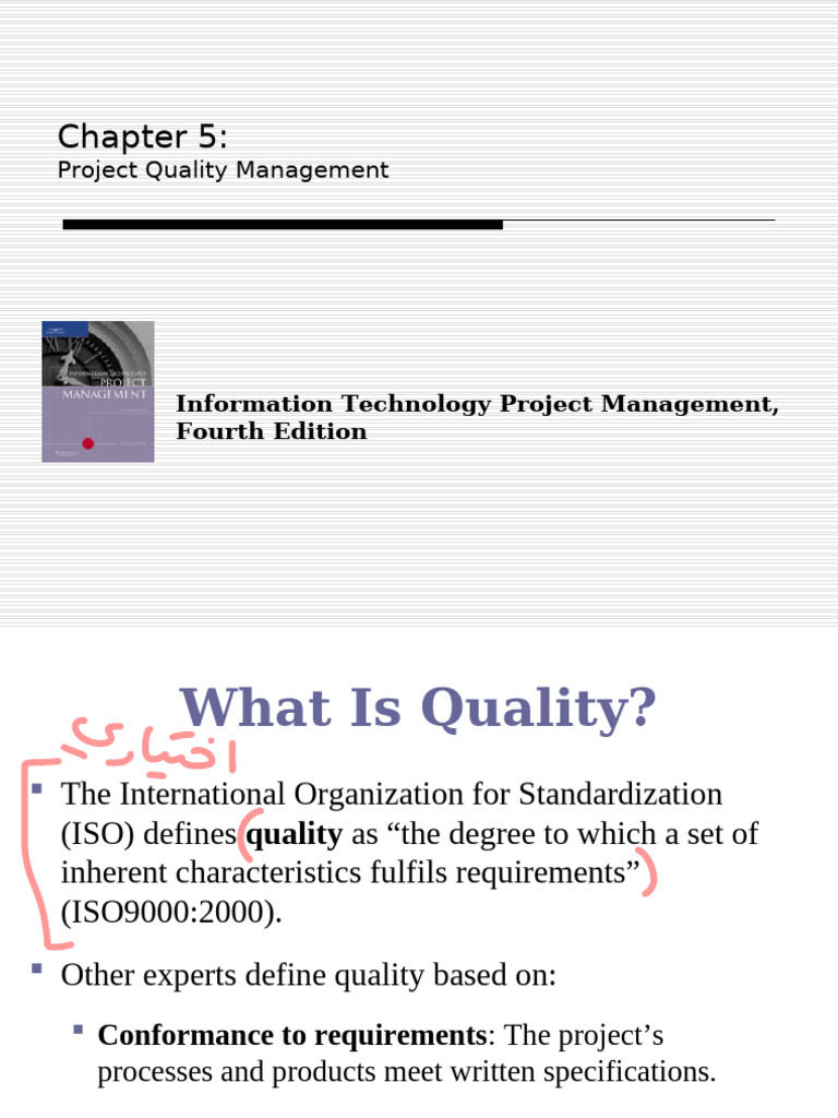 Ch05 Project Quality Management | PDF | Project Management | Quality (Business)
